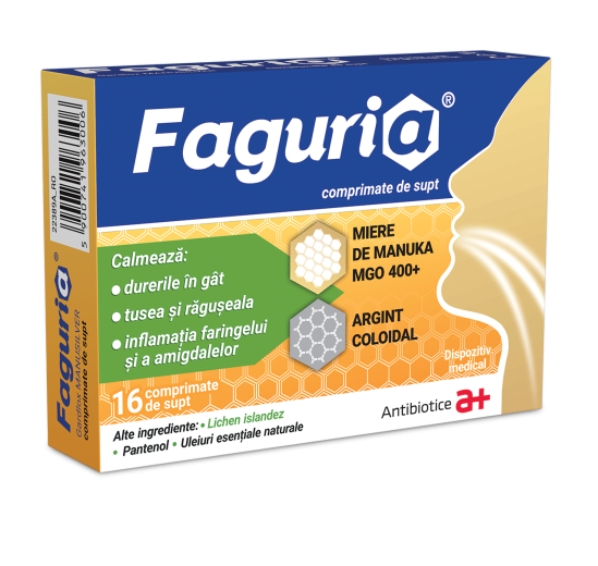 Faguria®, 16 comprimate de supt -Antibiotice